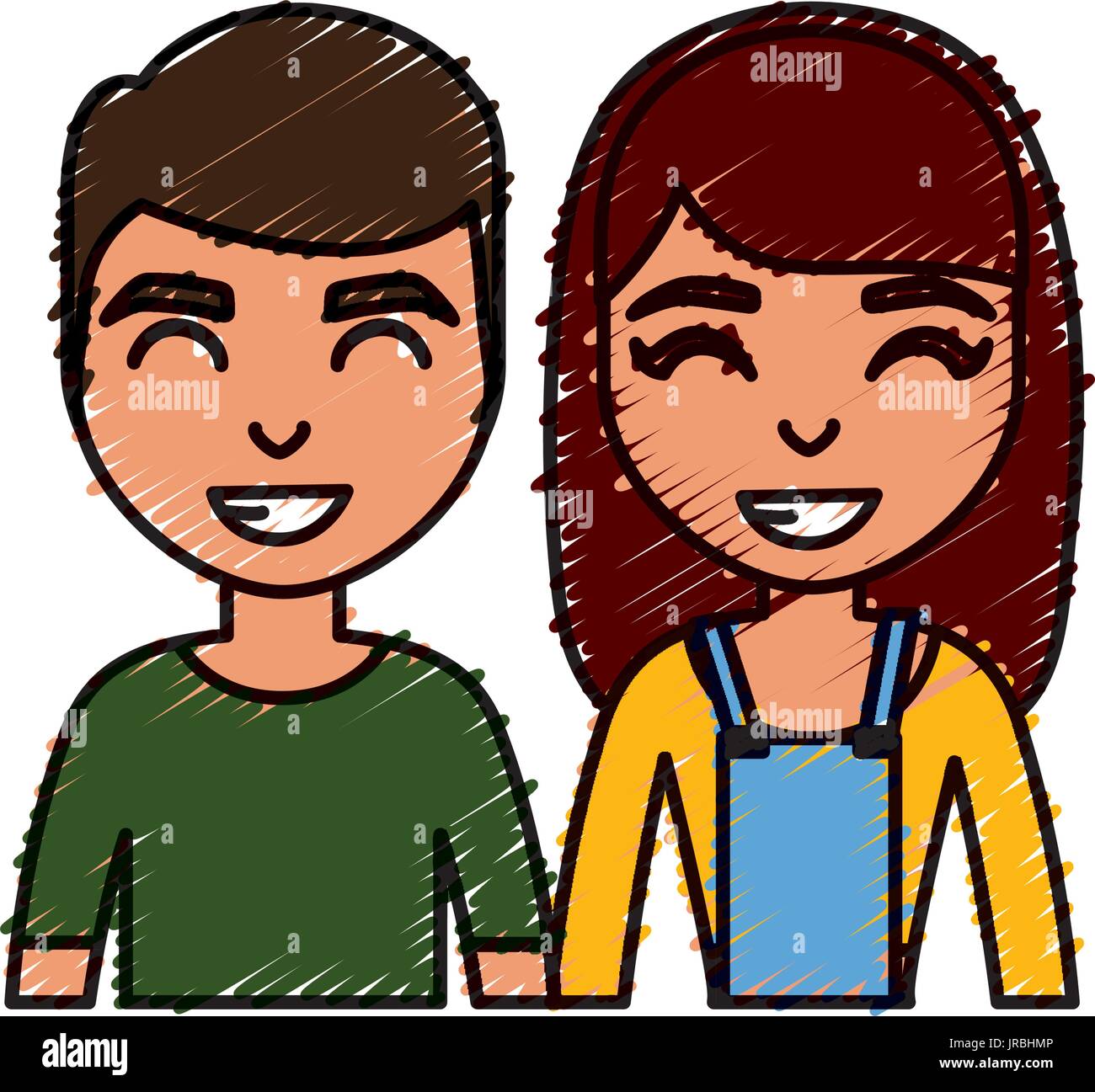 cartoon couple smiling icon Stock Vector Image & Art - Alamy