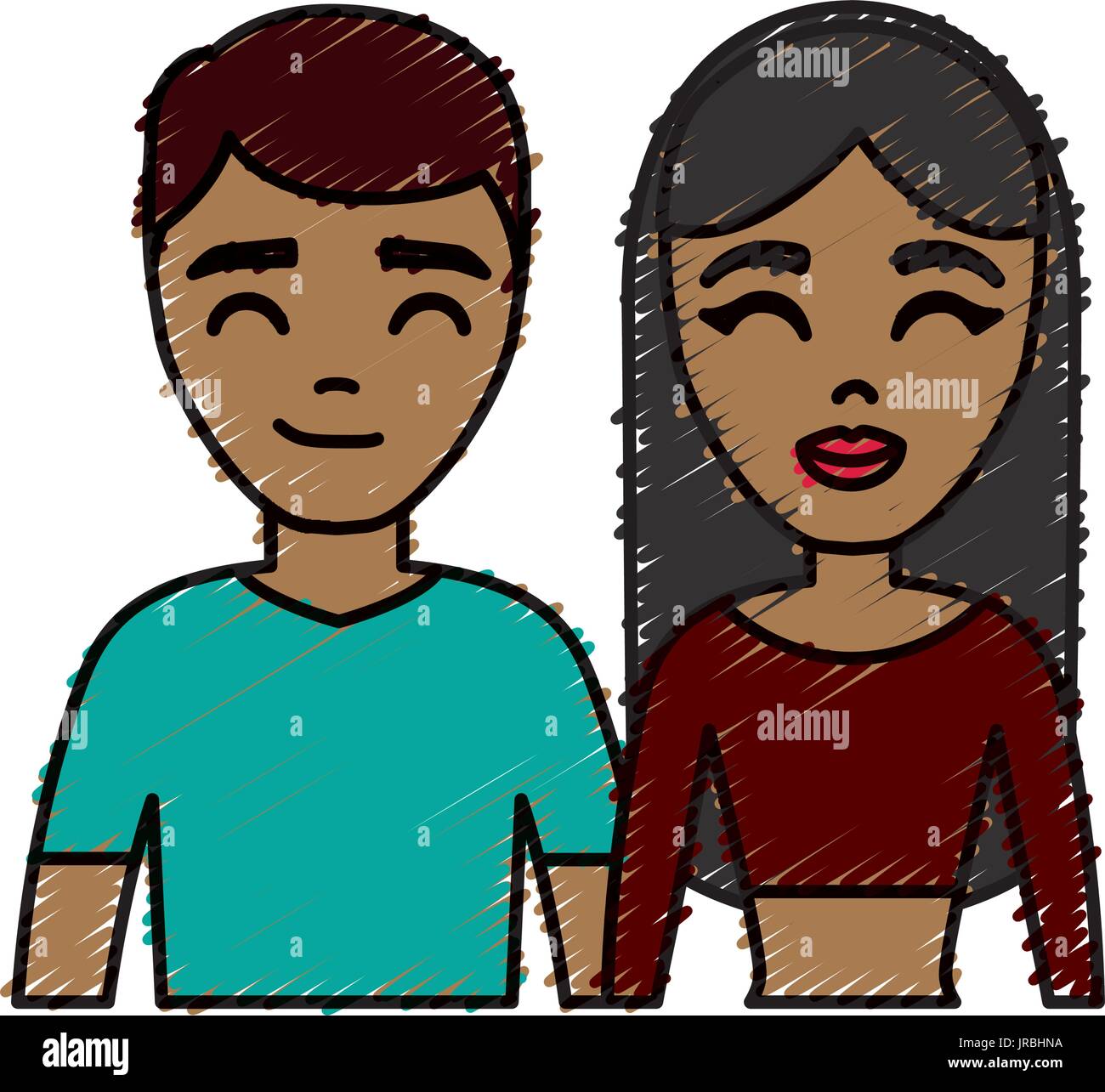 cartoon couple smiling icon Stock Vector Image & Art - Alamy