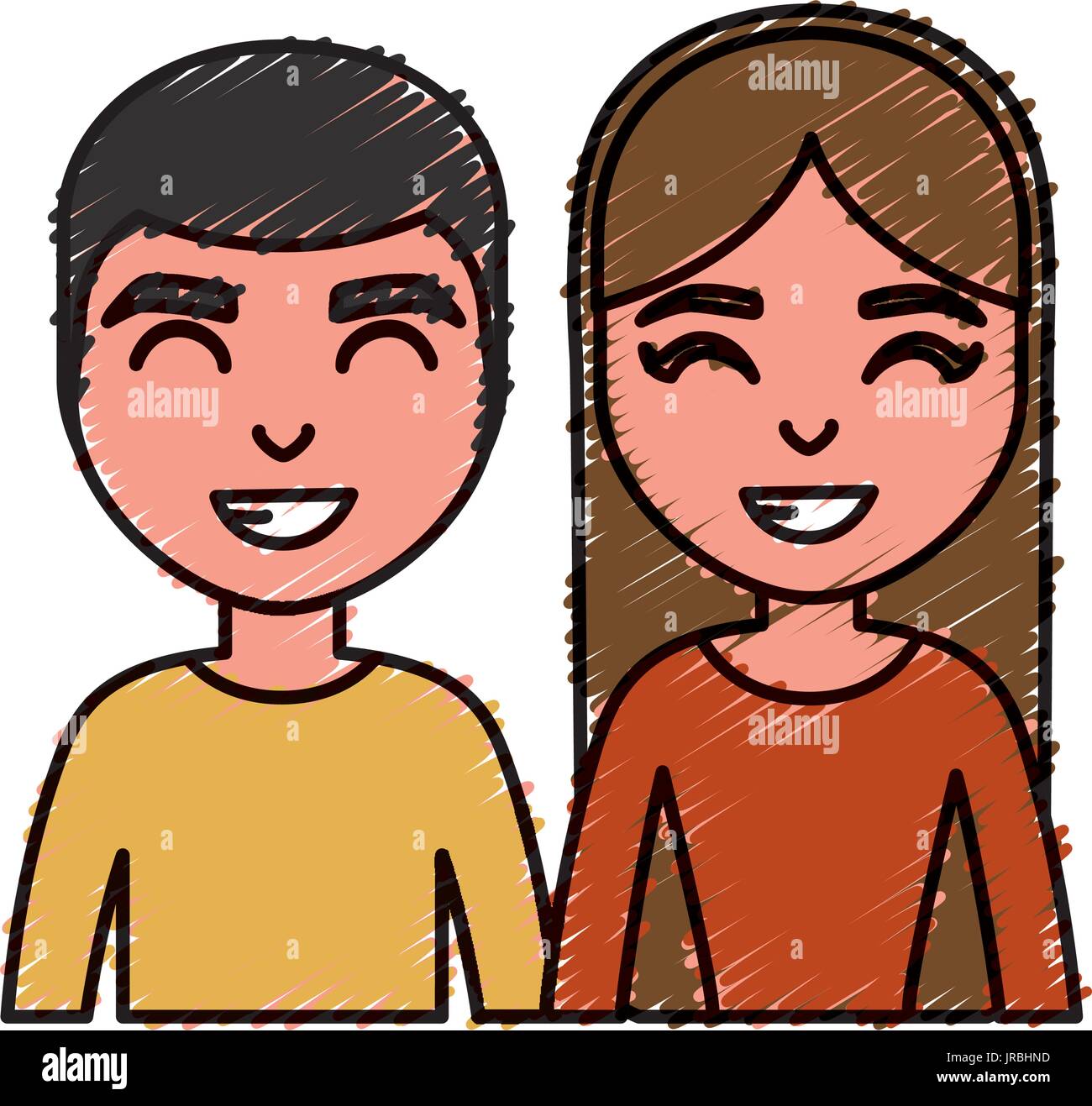 cartoon couple smiling icon Stock Vector Image & Art - Alamy