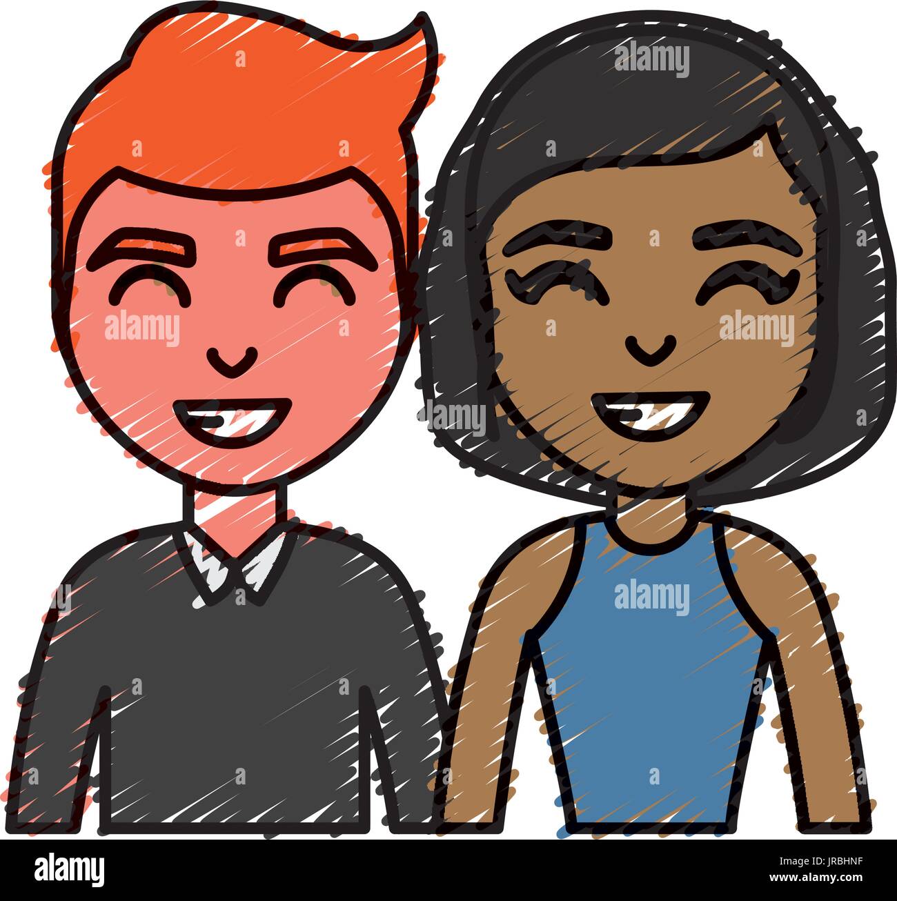 cartoon couple smiling icon Stock Vector Image & Art - Alamy