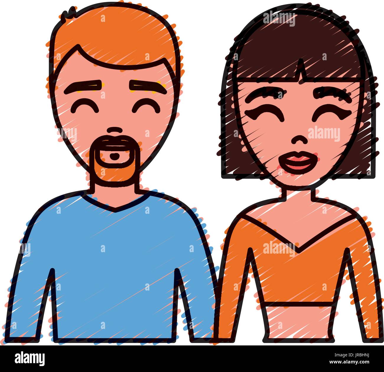 cartoon couple smiling icon Stock Vector Image & Art - Alamy