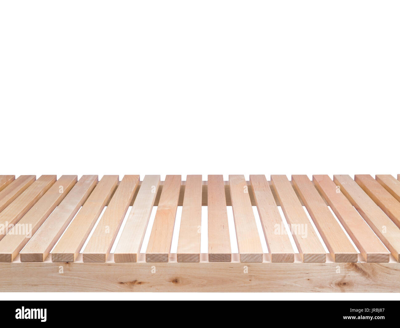 wooden counter on white background Stock Photo - Alamy