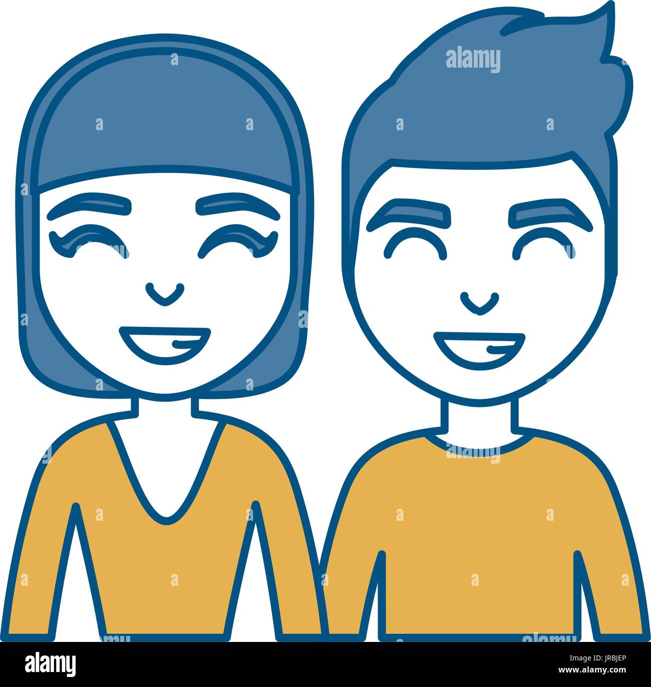 cartoon couple smiling icon Stock Vector Image & Art - Alamy