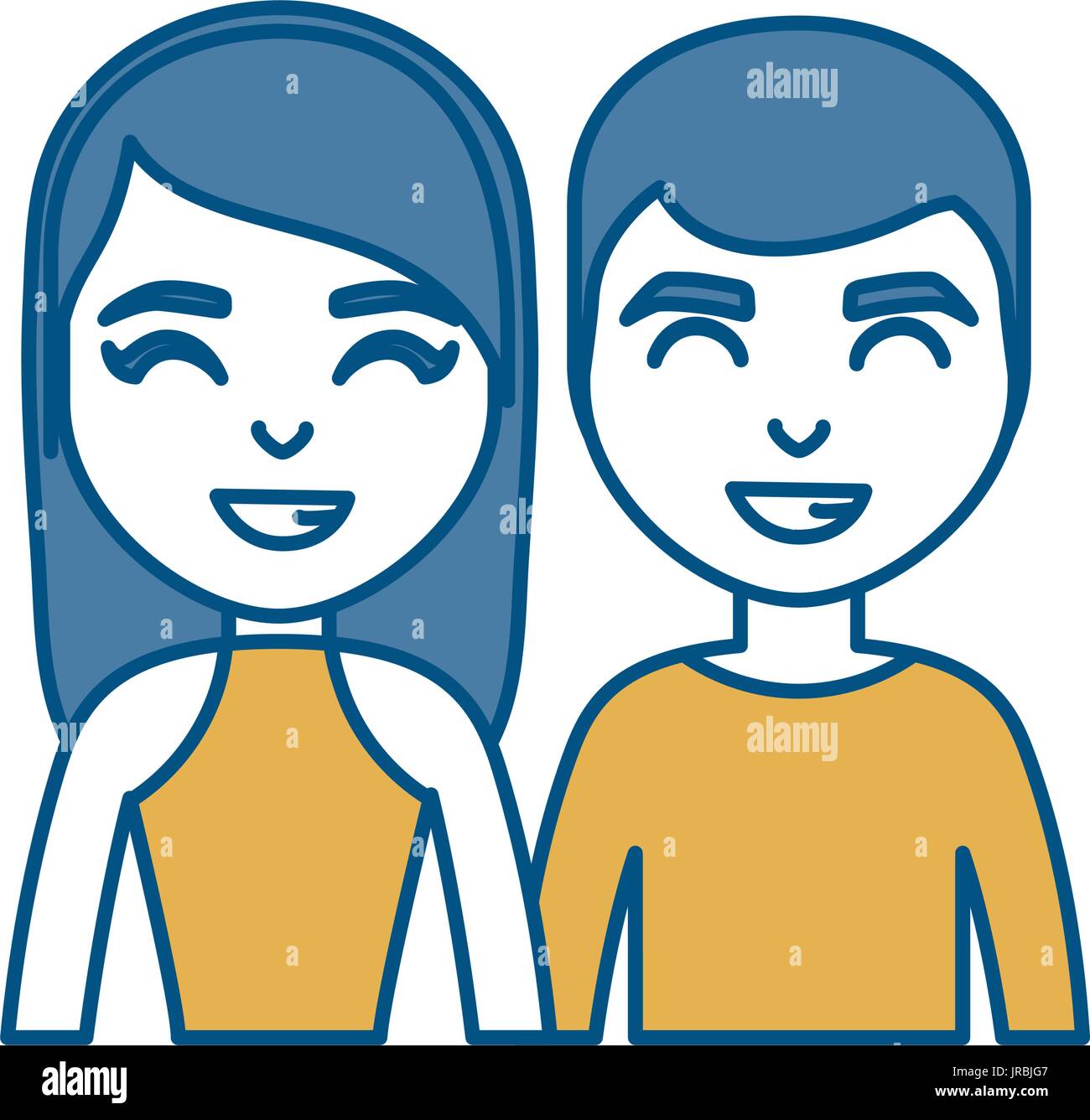 cartoon couple smiling icon Stock Vector Image & Art - Alamy