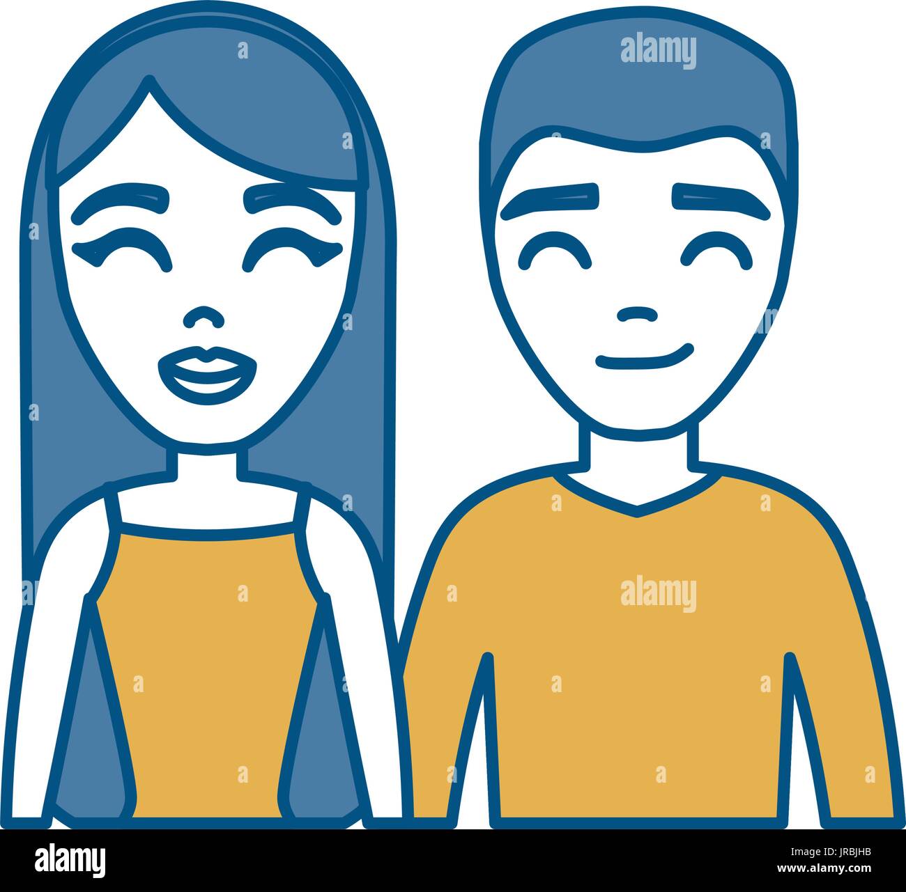 cartoon couple smiling icon Stock Vector Image & Art - Alamy