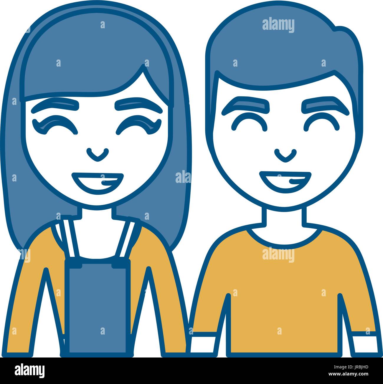 cartoon couple smiling icon Stock Vector Image & Art - Alamy