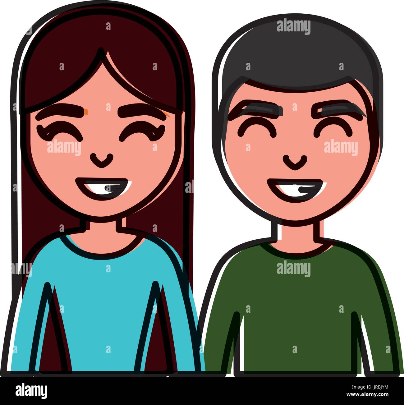 cartoon couple smiling icon Stock Vector Image & Art - Alamy