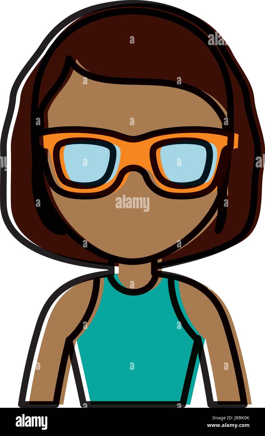 woman with glasses icon Stock Vector Image & Art - Alamy