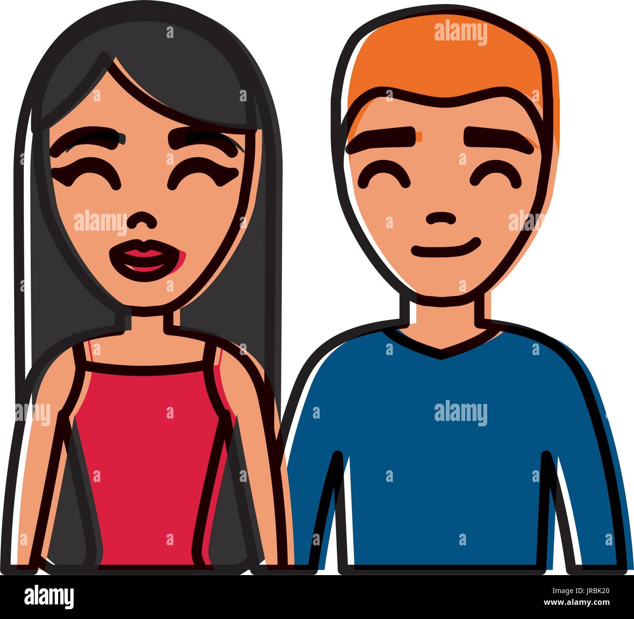 cartoon couple smiling icon Stock Vector Image & Art - Alamy