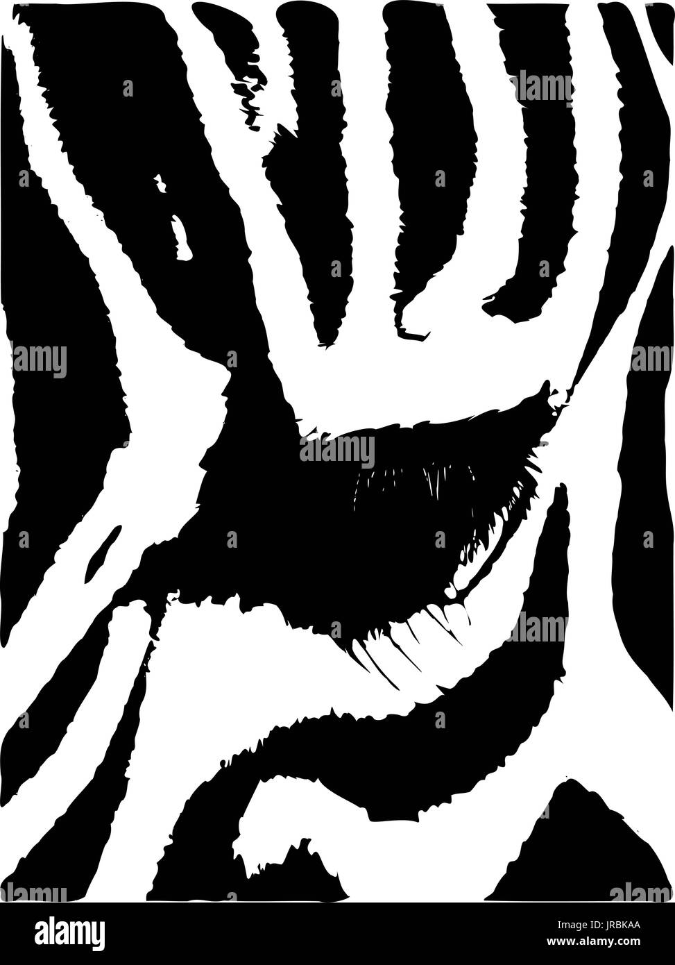 Illustration of an eye of a zebra close up Stock Vector Image & Art - Alamy