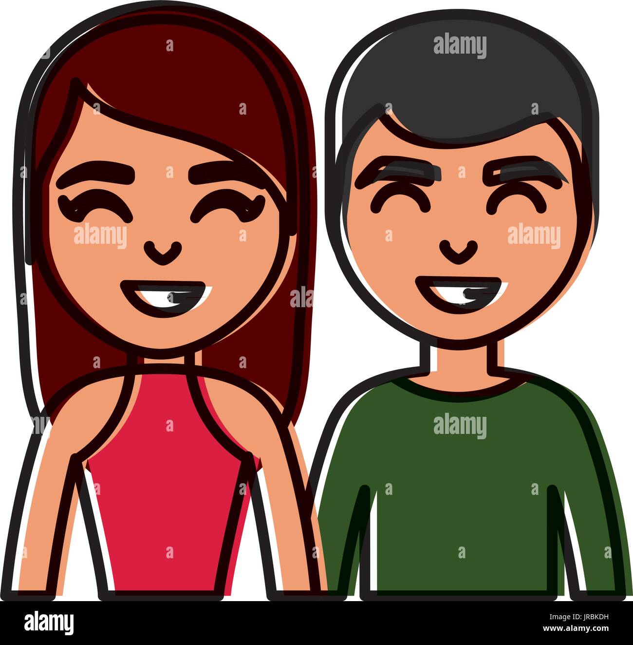 cartoon couple smiling icon Stock Vector Image & Art - Alamy
