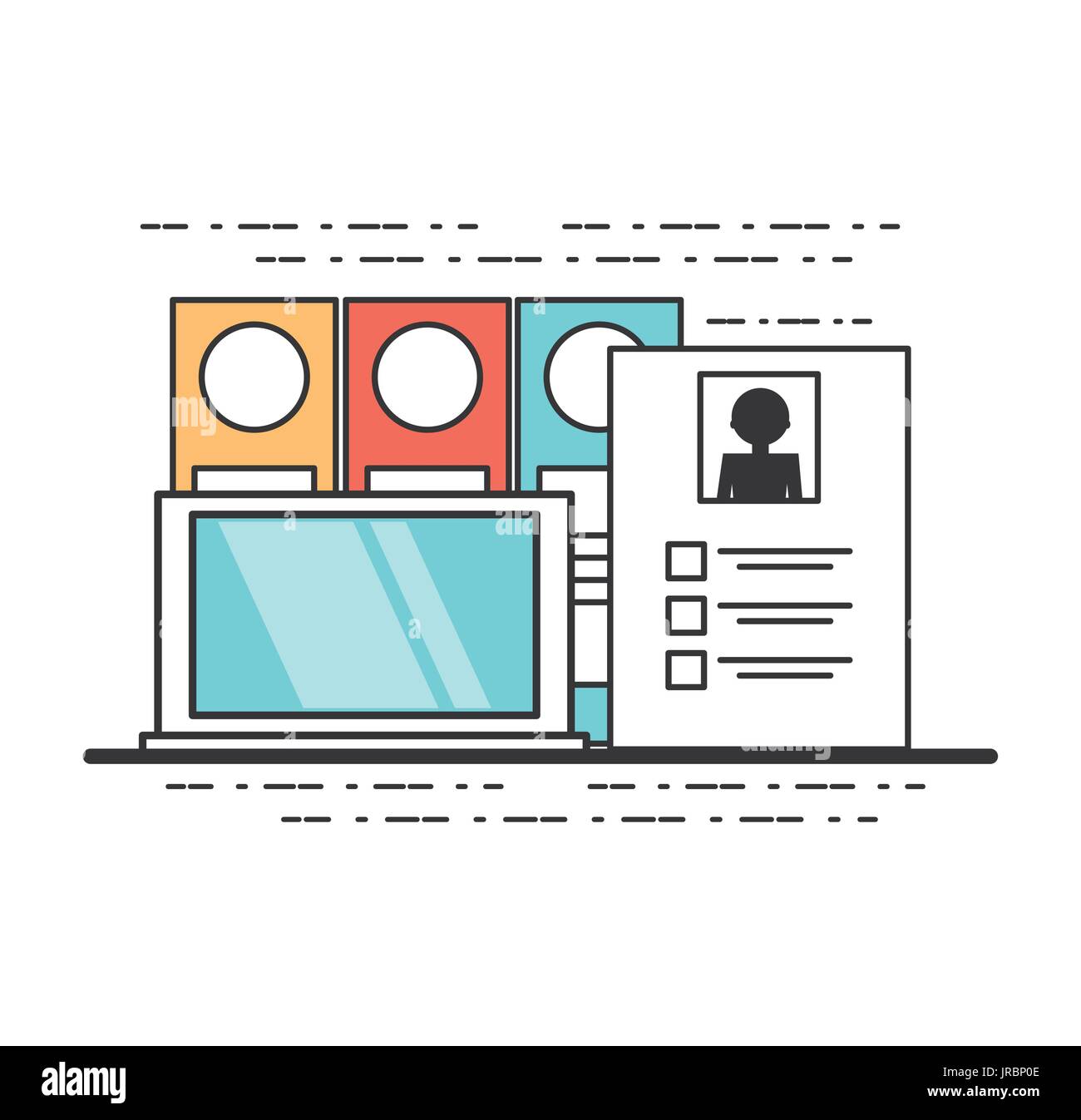 Business people working documents laptop Cut Out Stock Images ...