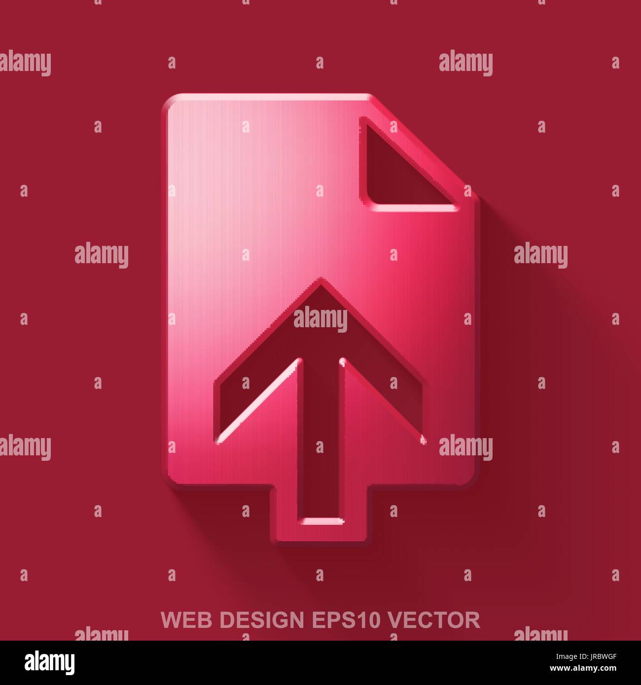 3d glossy upload icon red Stock Vector Images - Alamy