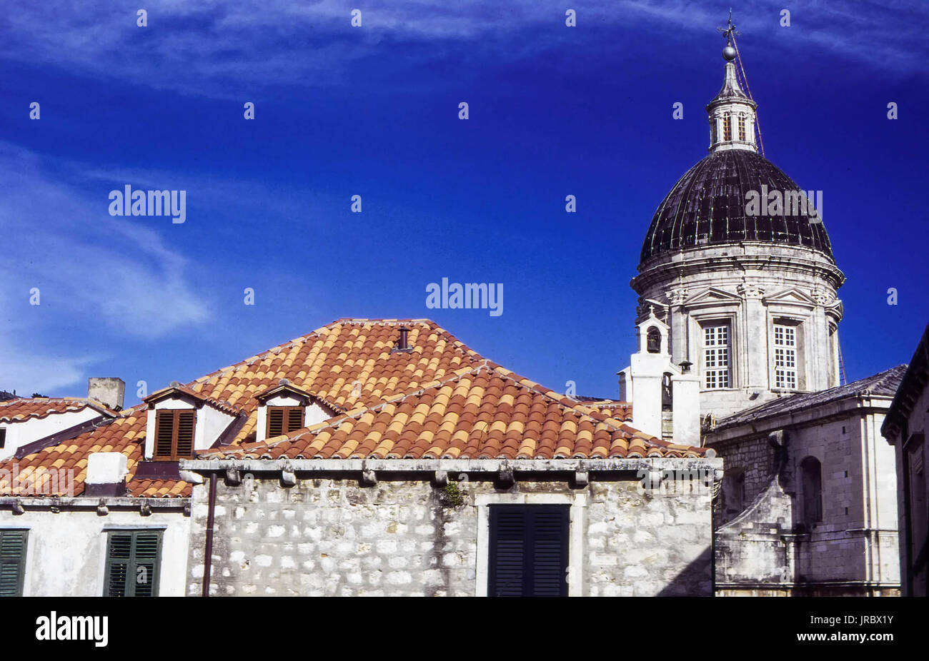 Terracotta roof tiles and the Cathedral of the Assumption of the Virgin ...