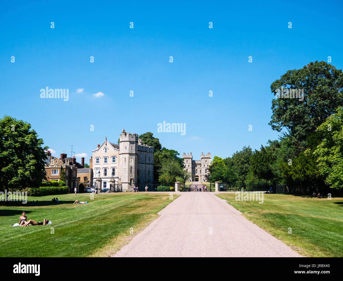 Windsor Castle View from the Long Walk, Windsor, Berkshire, England ...