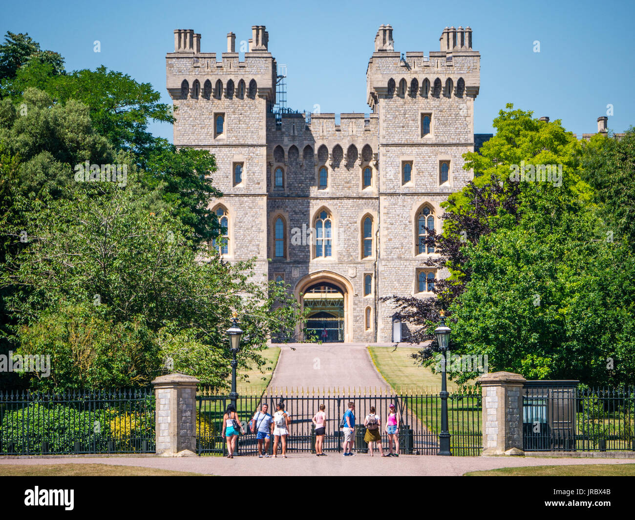 Windsor Castle View from the Long Walk, Windsor, Berkshire, England, UK ...