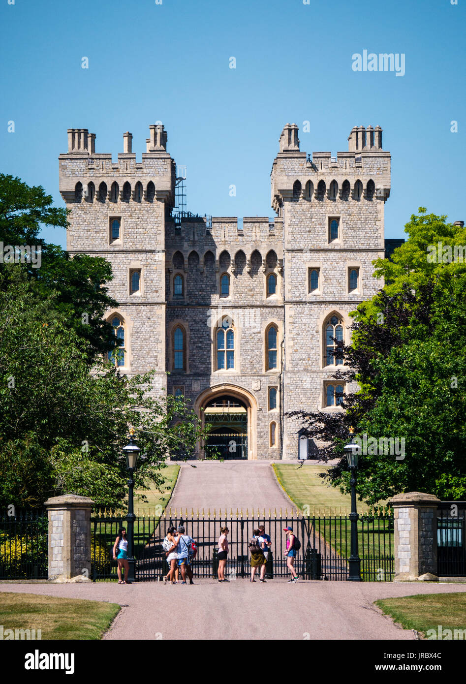 Windsor Castle View from the Long Walk, Windsor, Berkshire, England, UK ...