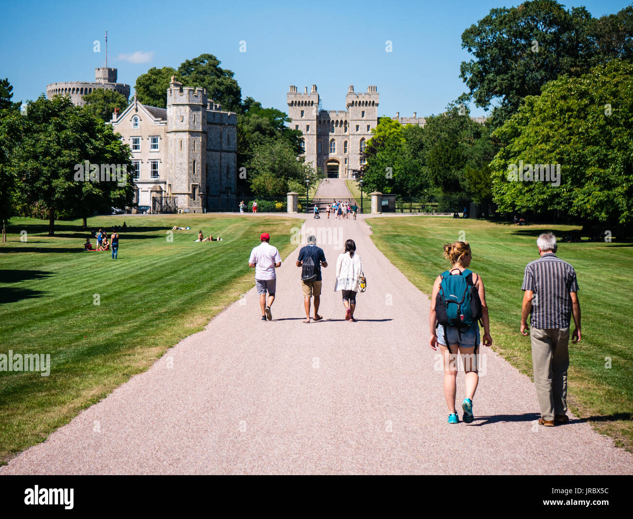 Windsor Castle View from the Long Walk, Windsor, Berkshire, England, UK ...