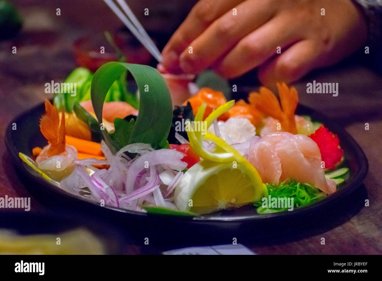Chef's Sashimi Plate Stock Photo - Alamy