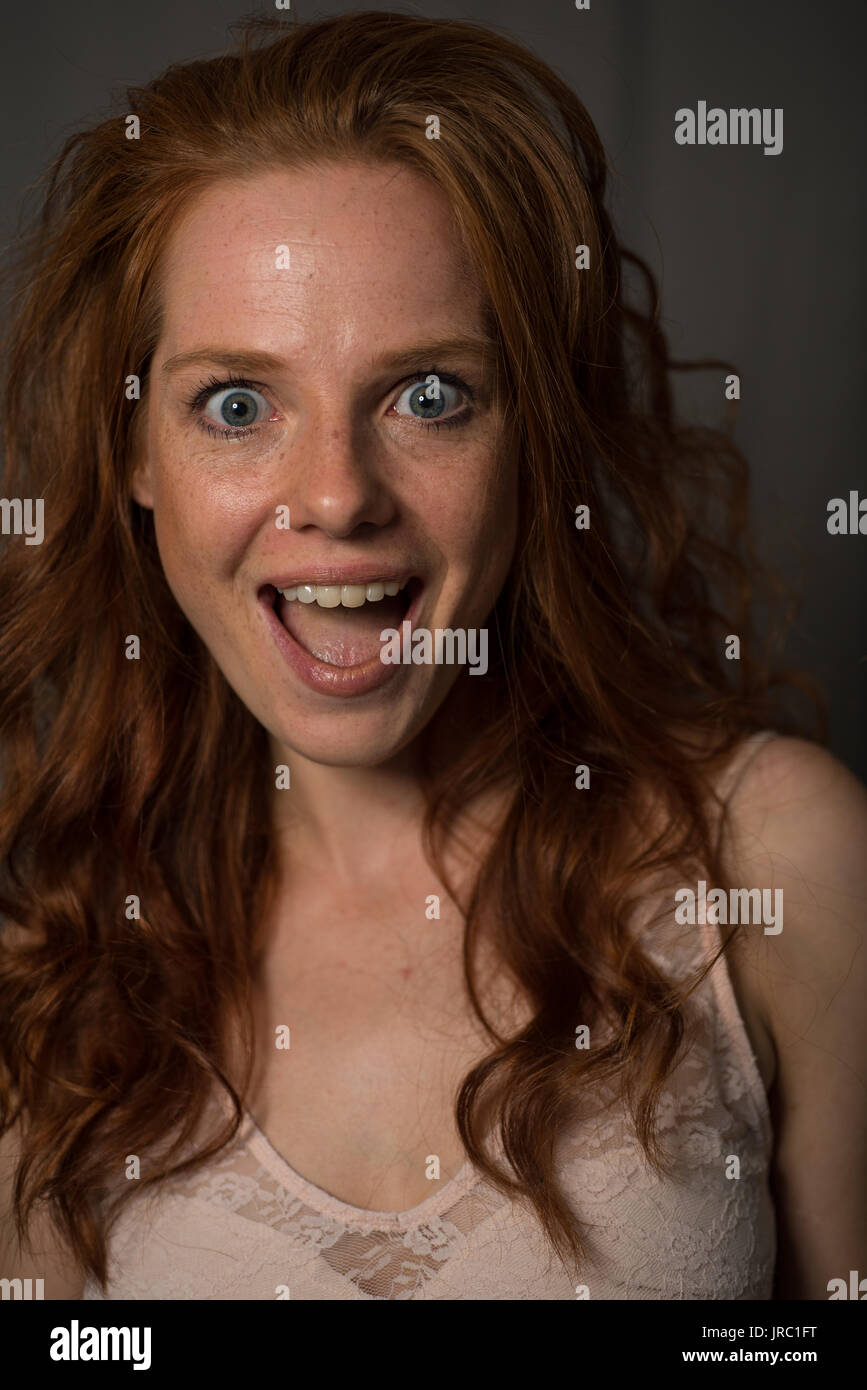 Young slim redhead woman hi-res stock photography and images - Alamy