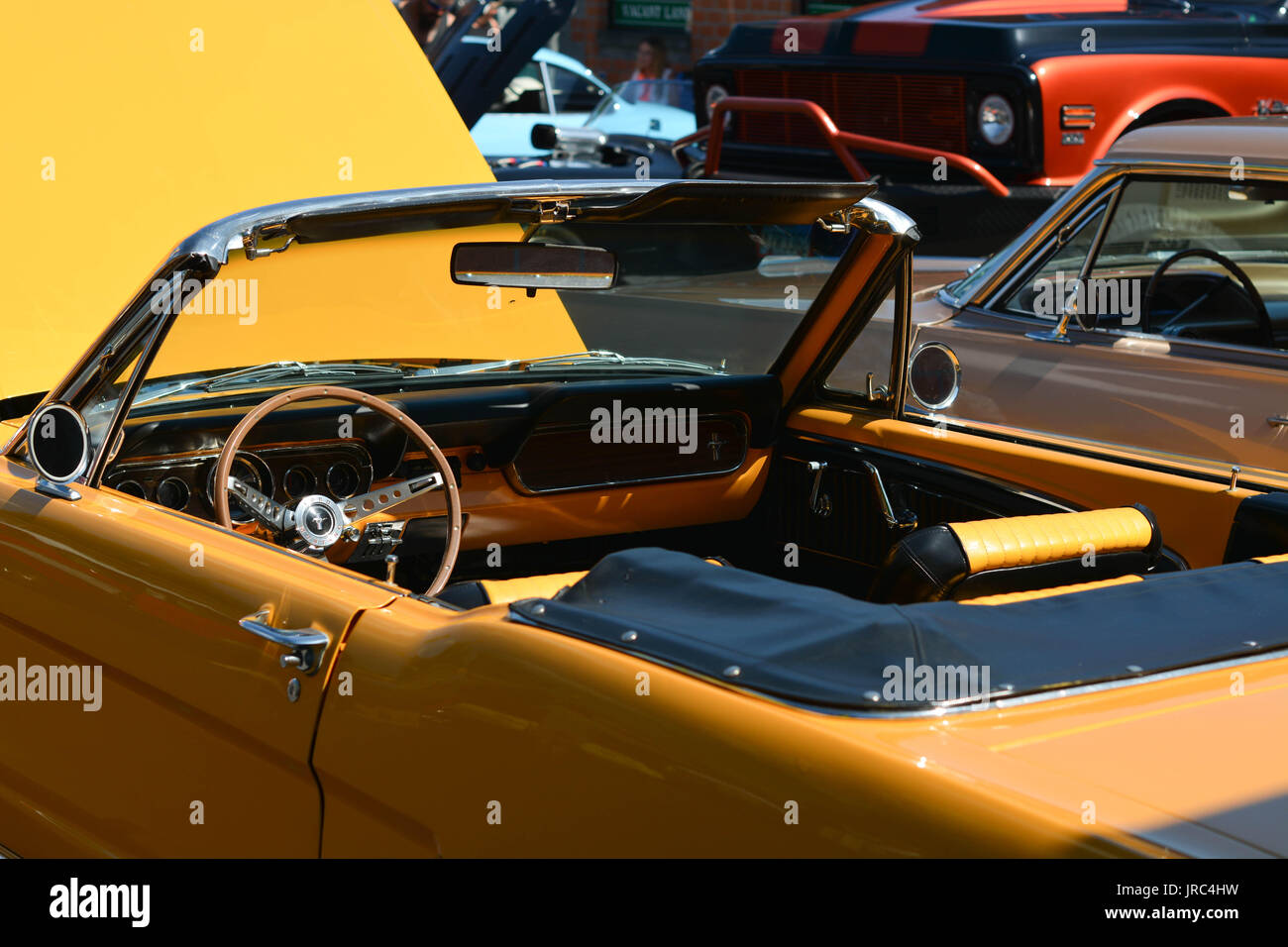 Yellow Vintage Cars Stock Photo - Alamy