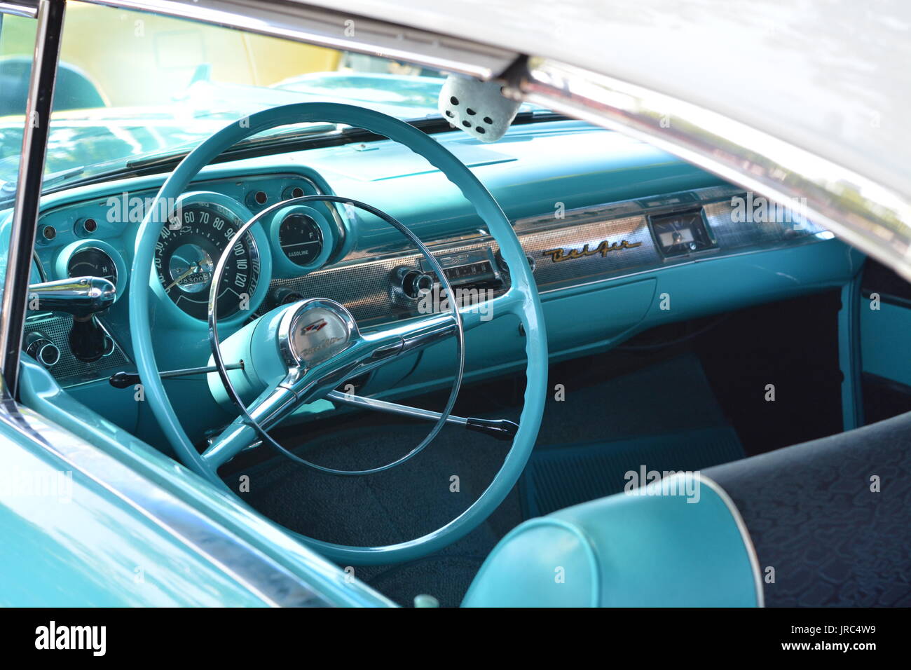 Light blue vintage cars hi-res stock photography and images - Alamy