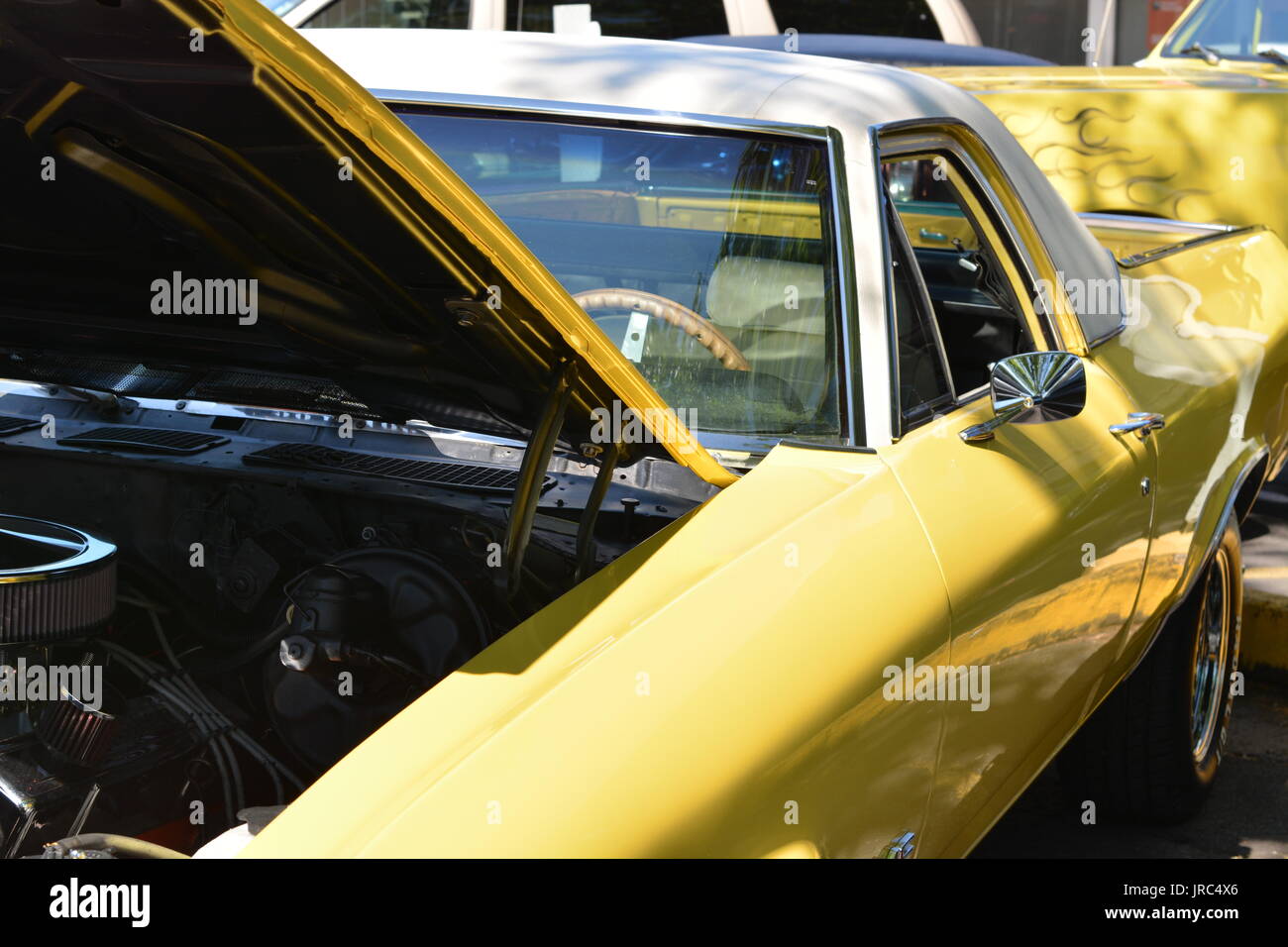 Yellow Vintage Cars Stock Photo - Alamy