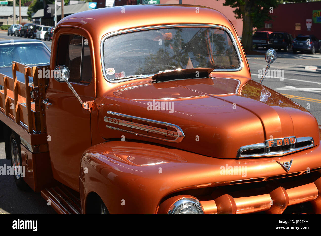 Orange Vintage Cars Stock Photo - Alamy