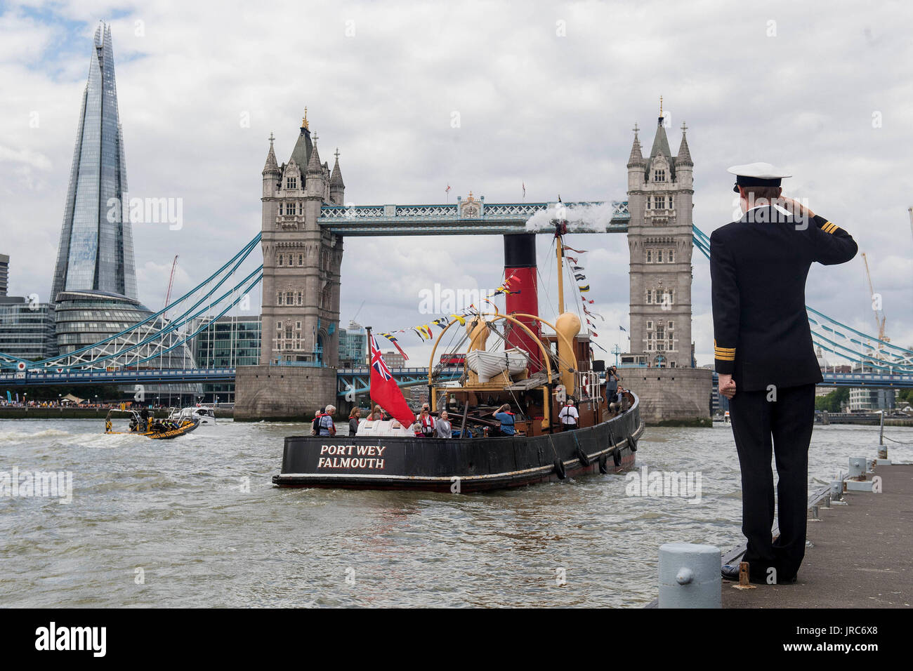 The ST Portwey, a 90-year-old steam tug, which was built on the Clyde ...