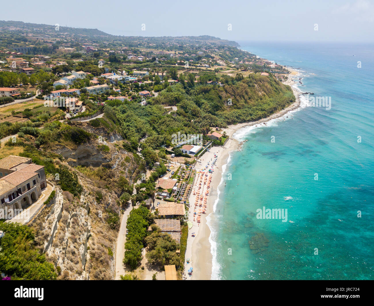 Promontory, coast, cliff, cliff overlooking the sea, Ricadi, Cape ...