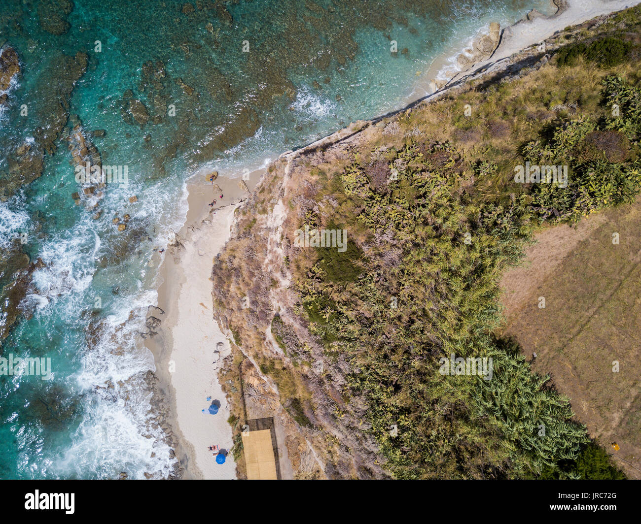 Promontory, coast, cliff, cliff overlooking the sea, Ricadi, Cape ...