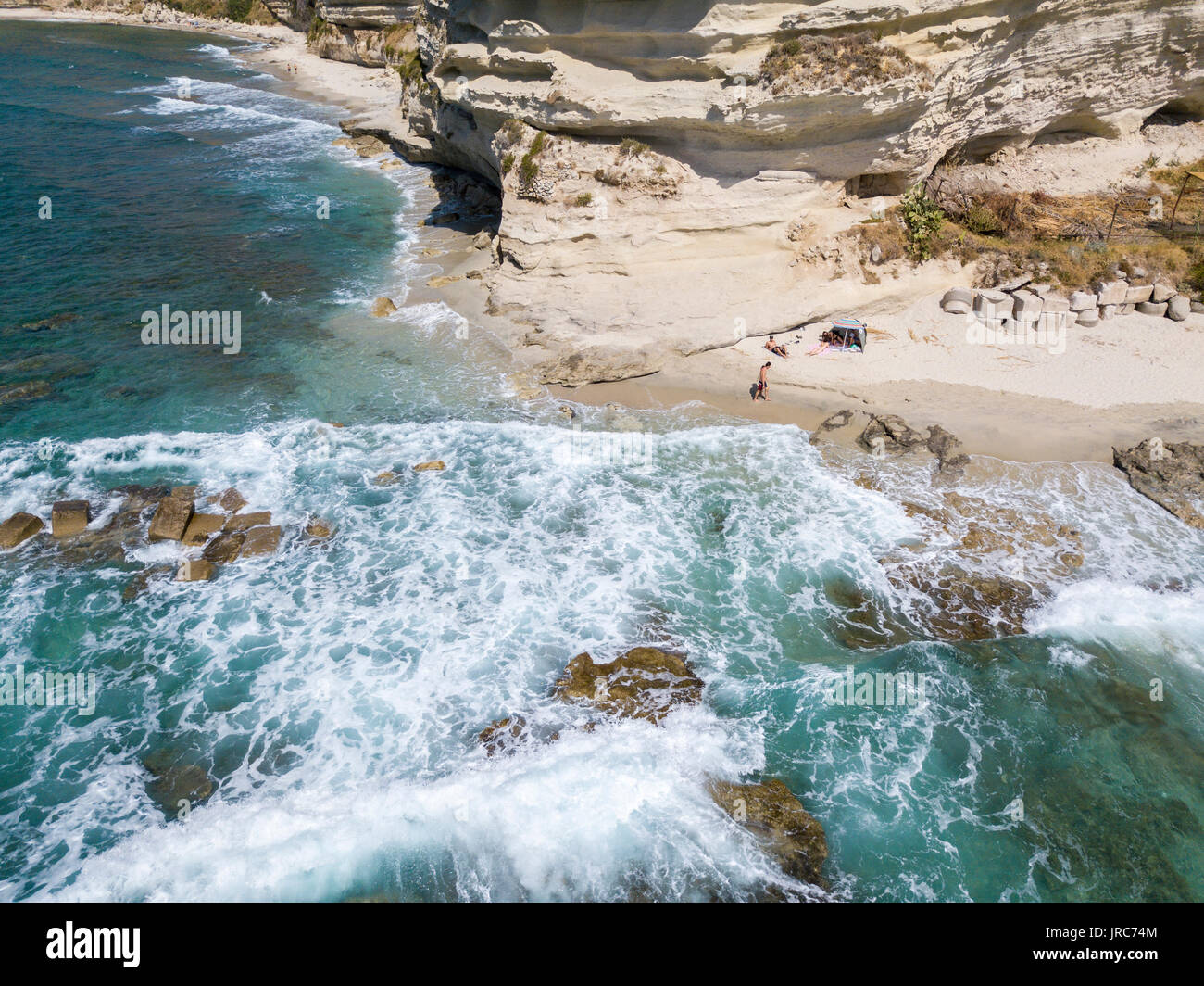 Promontory, coast, cliff, cliff overlooking the sea, Ricadi, Cape ...