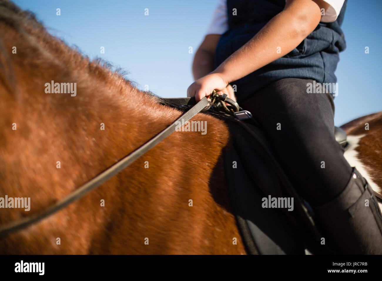 Boy riding hobby horse hi-res stock photography and images - Alamy