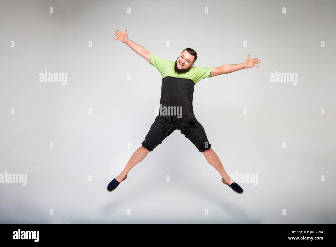 happy fat man Stock Photo - Alamy