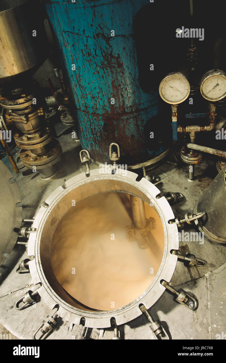 Textile Industry, Dyeing Machine Chemical Tanks Stock Photo - Alamy