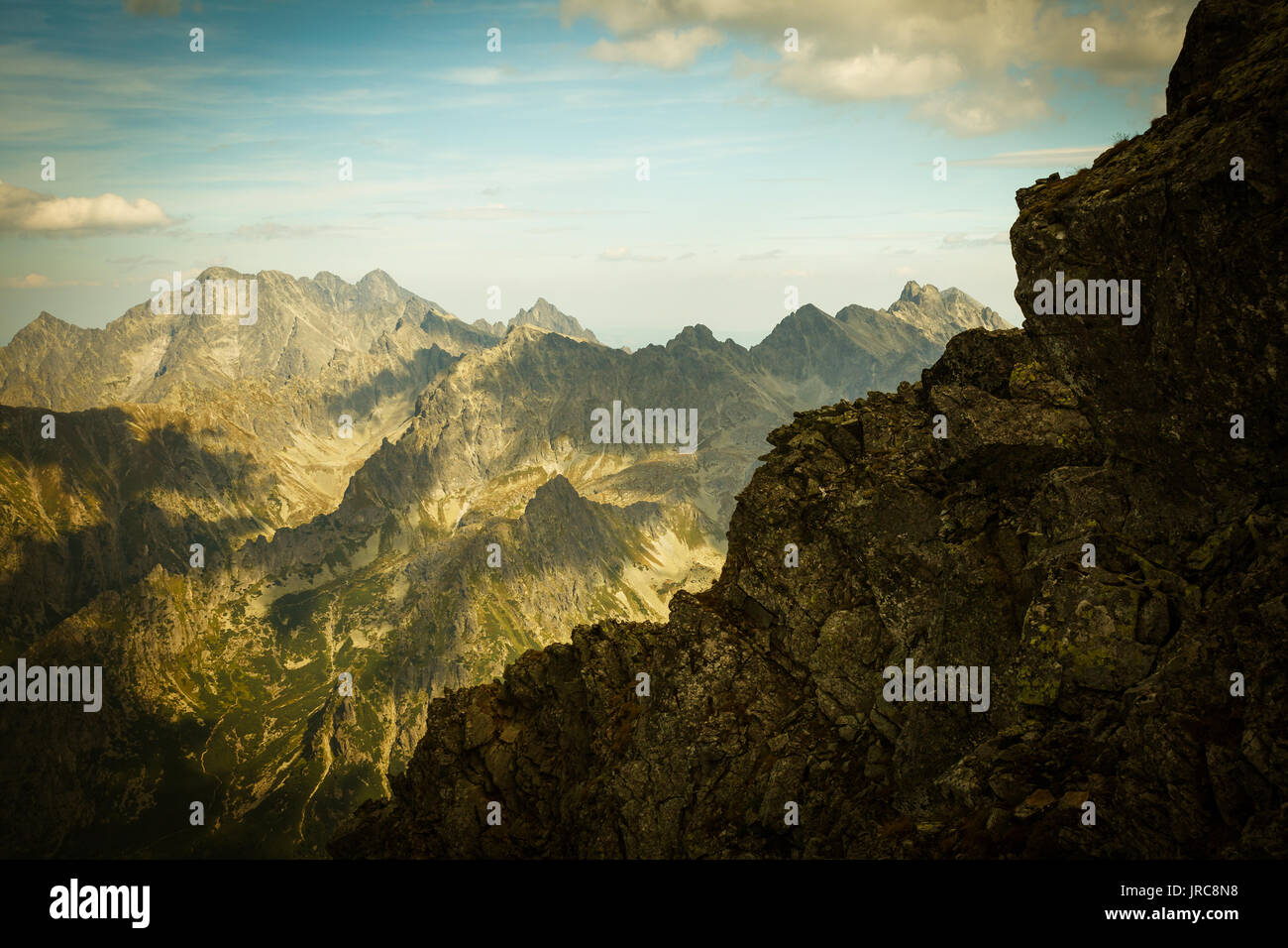 High Tatra Mountains, aerial view from Rysy peak Stock Photo - Alamy