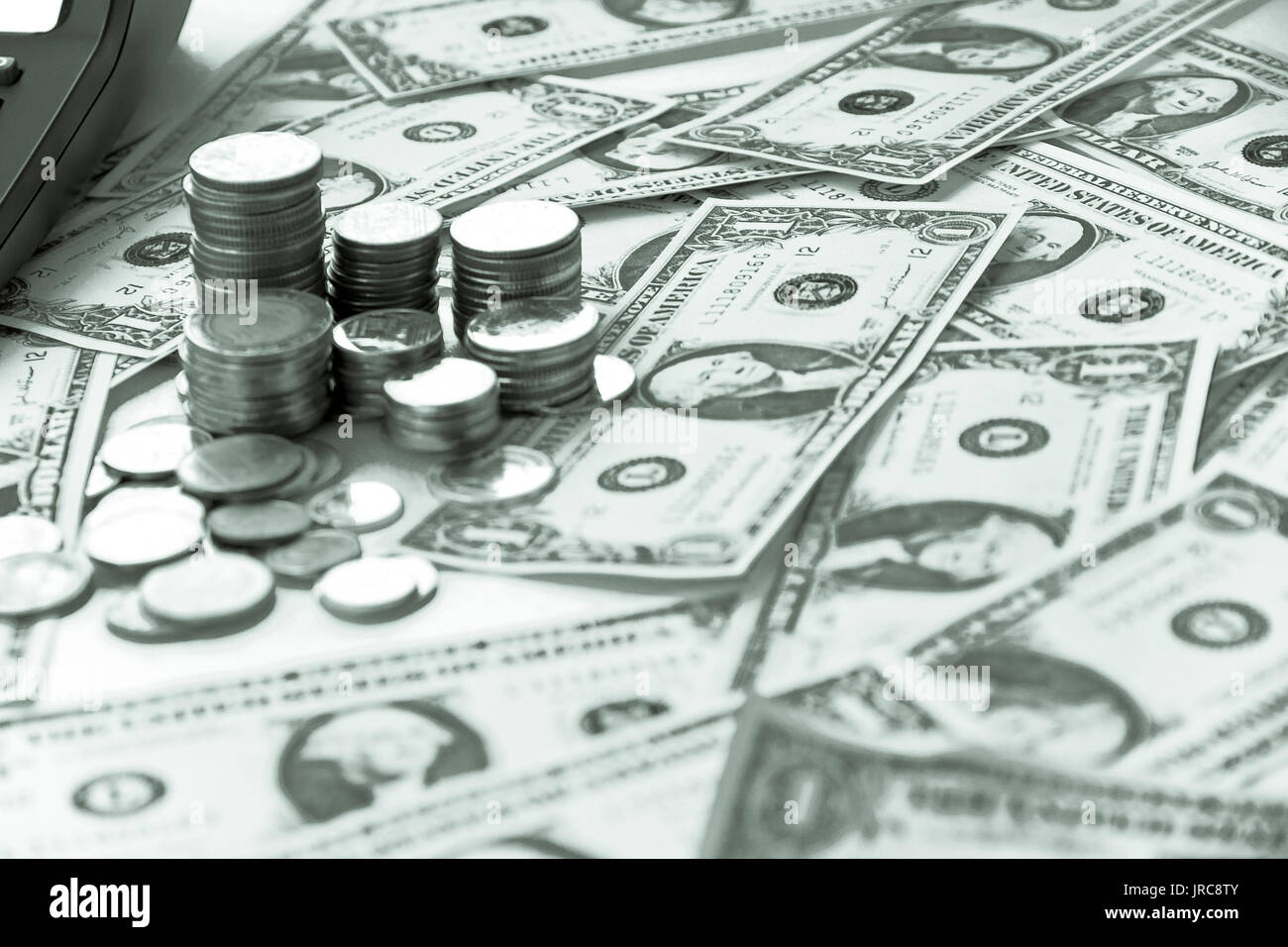 coins and dollars,Finance concept Stock Photo - Alamy