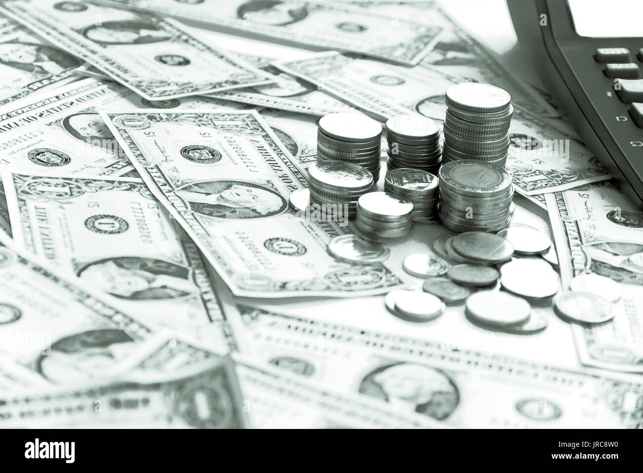 coins and dollars,Finance concept Stock Photo - Alamy