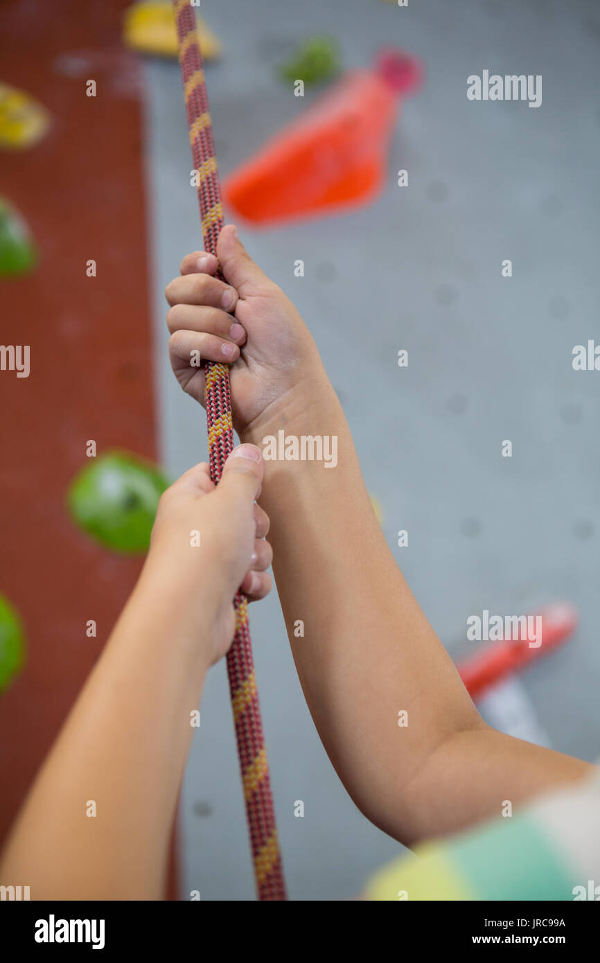 Climbing rope gymnasium hi-res stock photography and images - Alamy