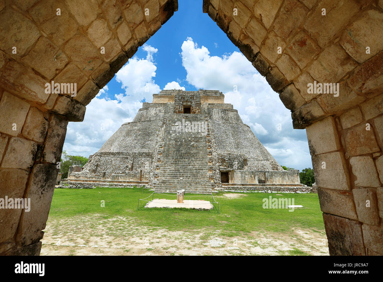 Great Pyramid of Uxmal Yucatan Mexico Stock Photo - Alamy