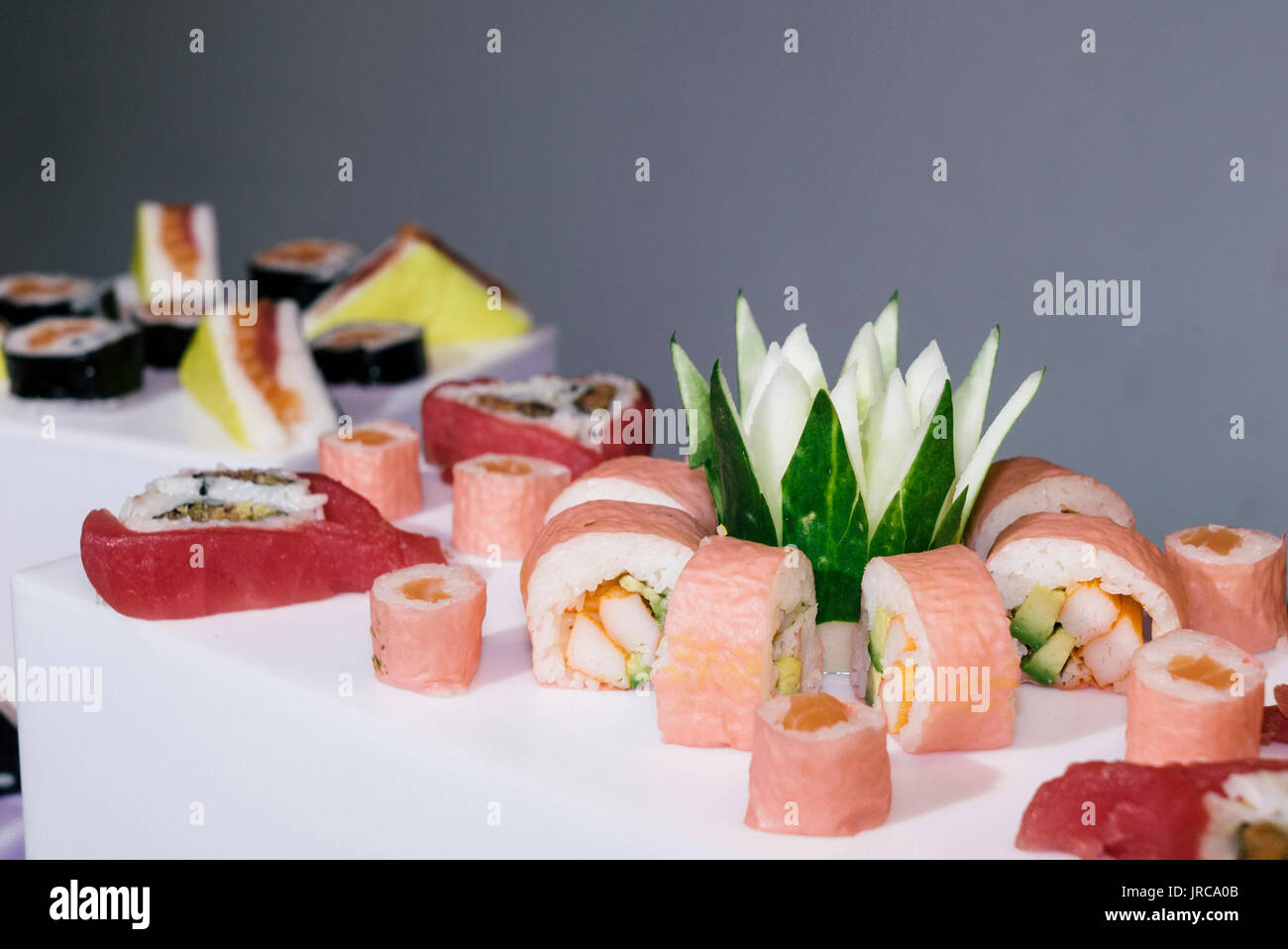 Colorful japanese sushi rolls hi-res stock photography and images - Alamy