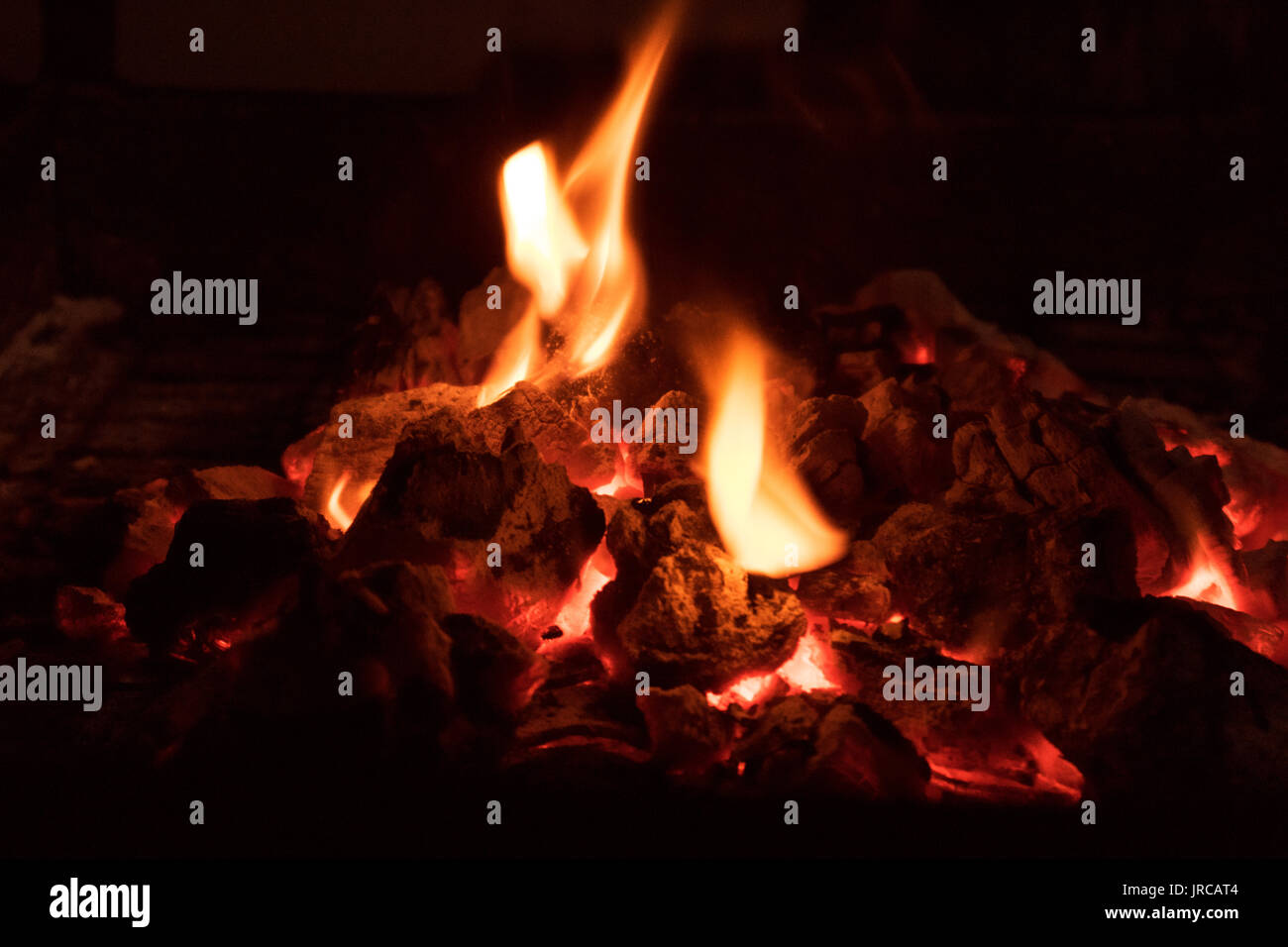 Coals of burning coal Stock Photo - Alamy