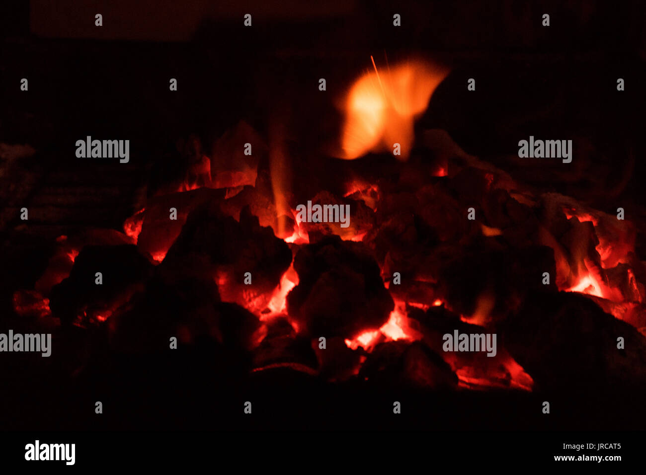Coals of burning coal Stock Photo - Alamy