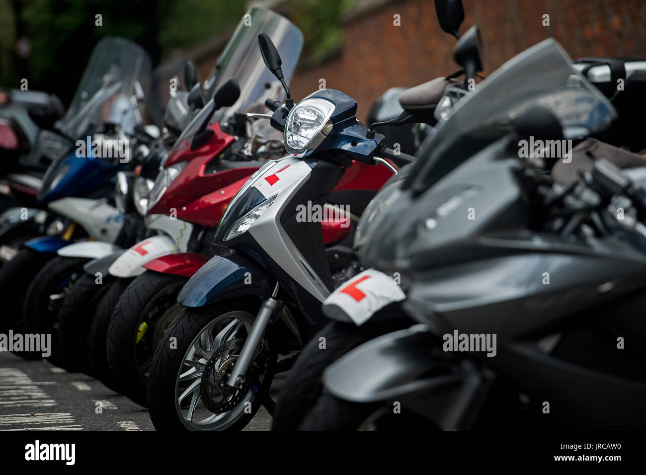 Moped stock in central London Stock Photo - Alamy