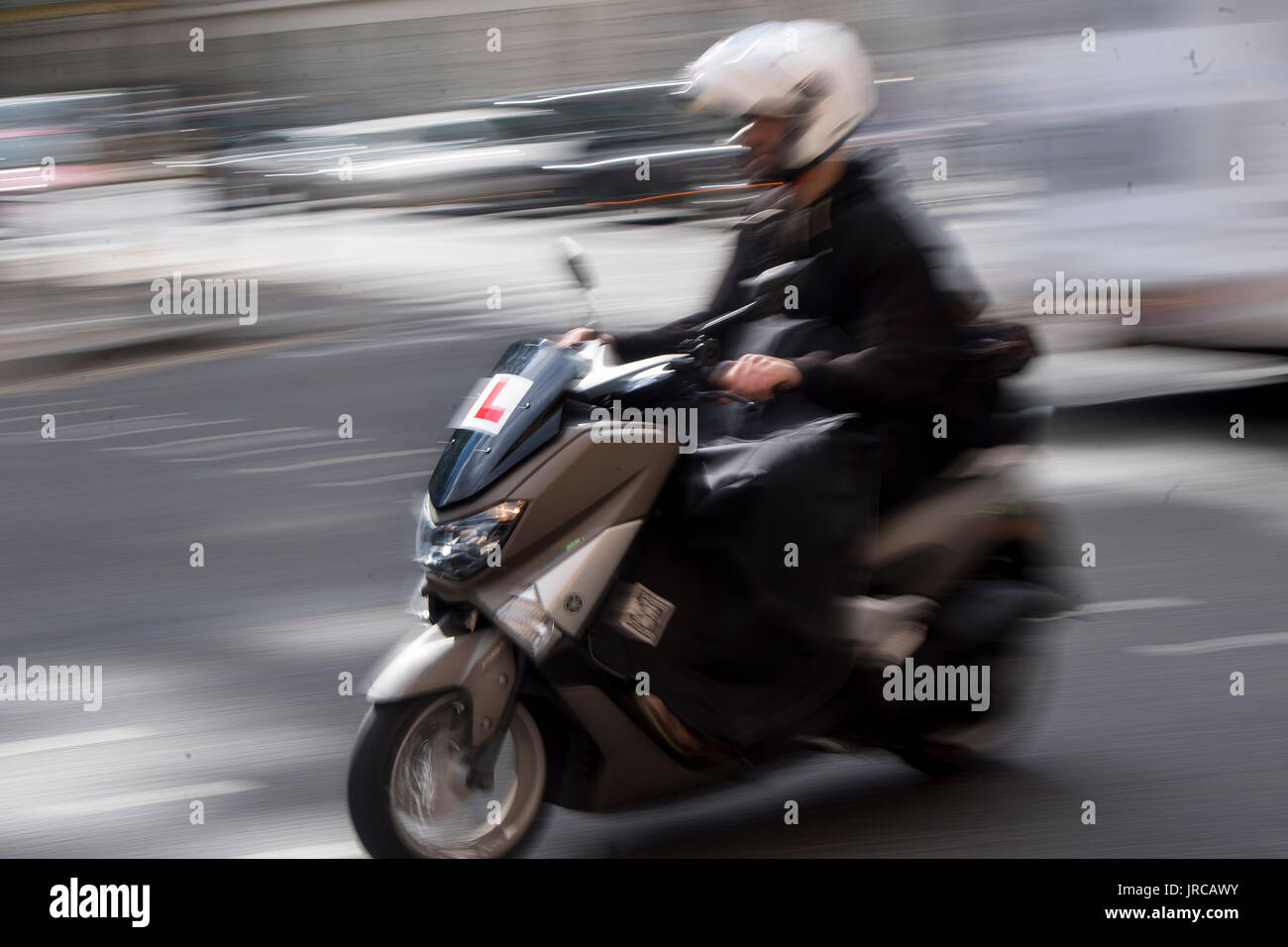 Moped rider uk hi-res stock photography and images - Alamy