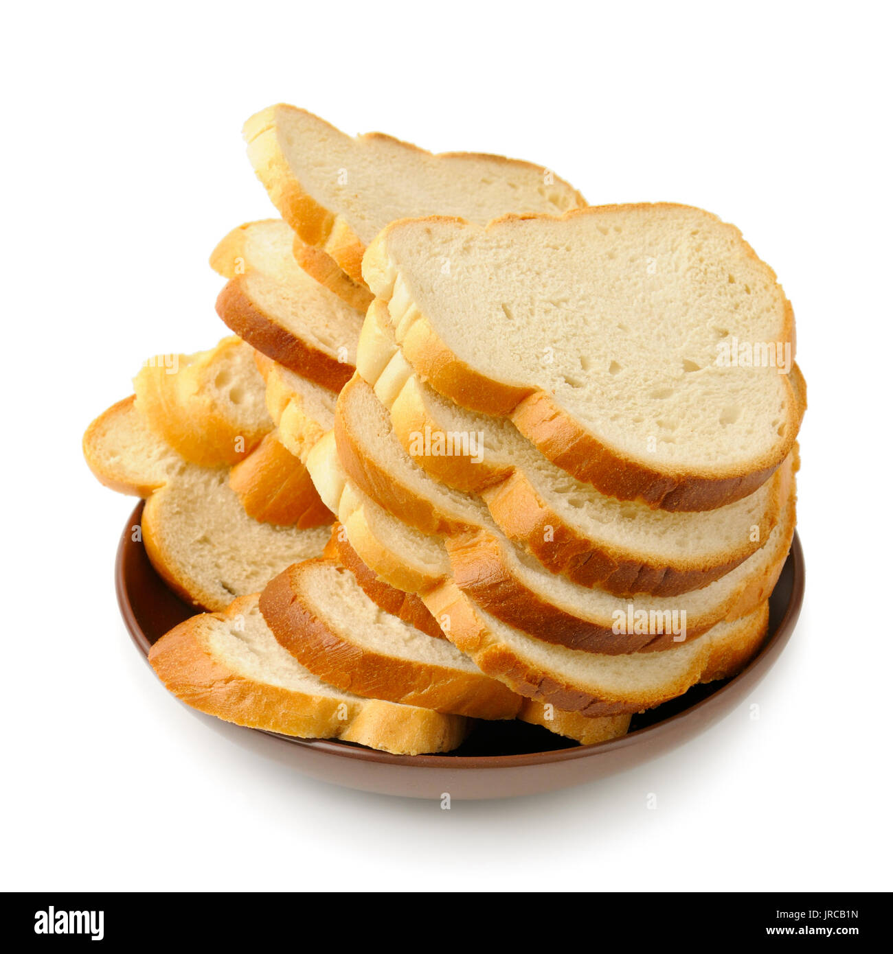 Sliced bread isolated on white Stock Photo - Alamy