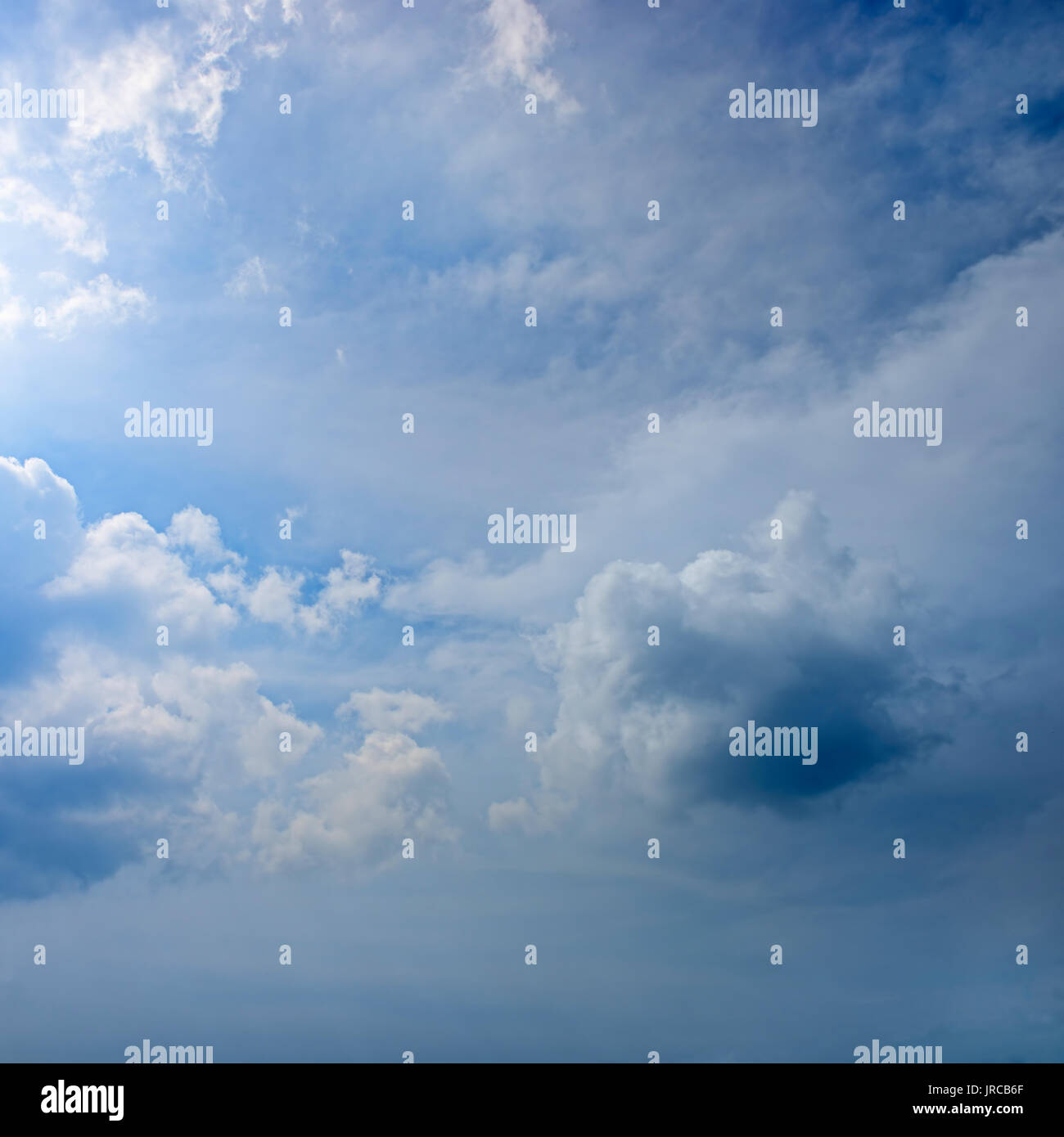 sun on beautiful blue sky Stock Photo - Alamy