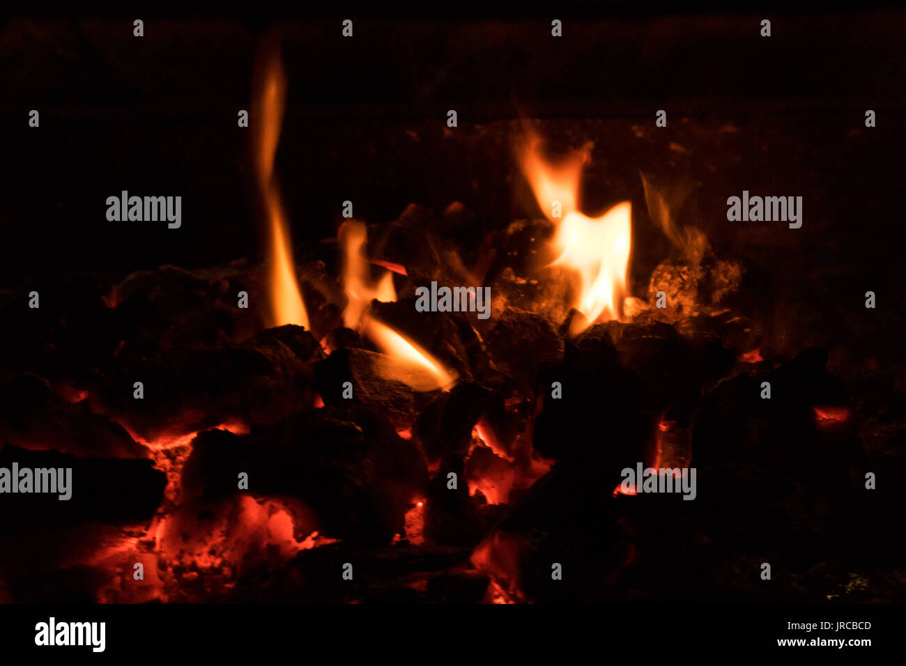 Coals of burning coal Stock Photo - Alamy