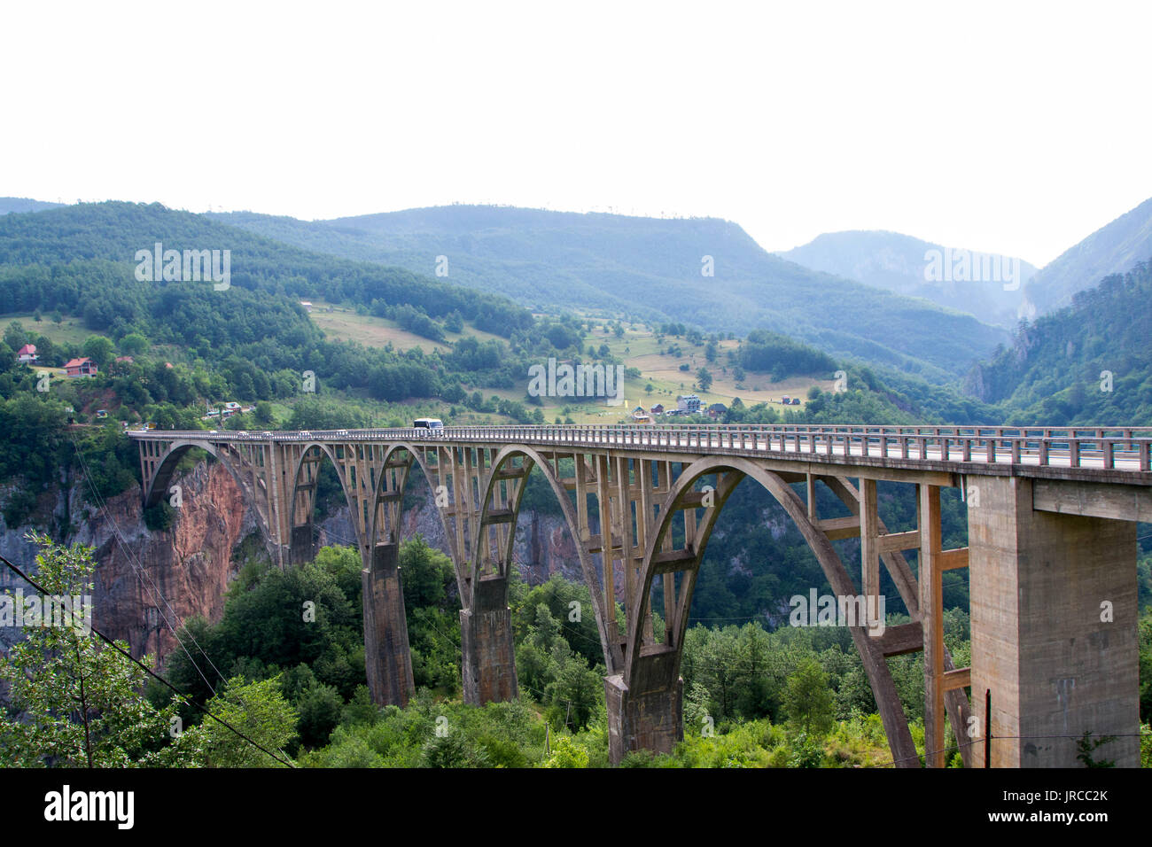 An old bridge over the Tara river. The bridge was built in the last ...