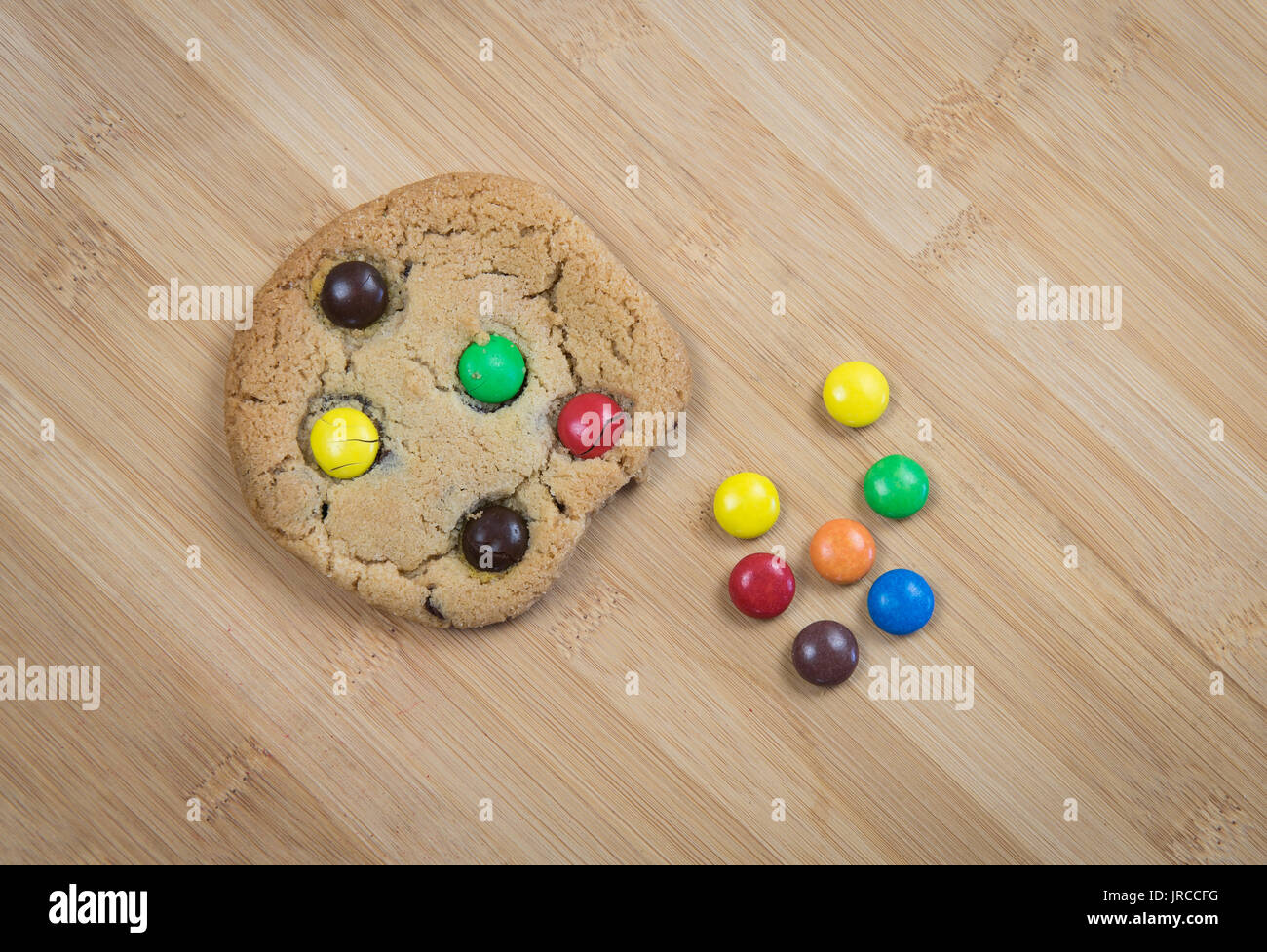 Delicious homemade sweet cookies with colorful chocolate sweets Stock ...